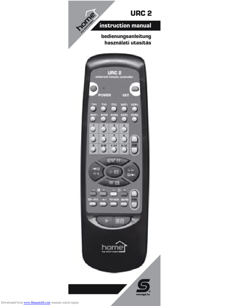 Urc 2 | PDF | Remote Control | Videocassette Recorder