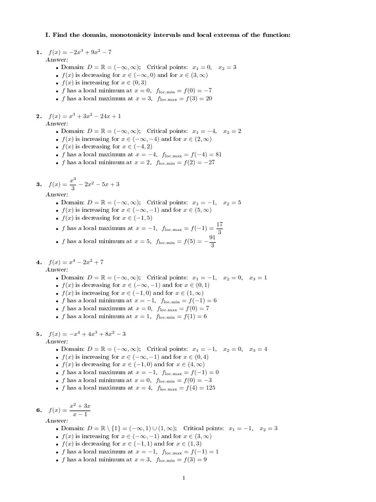 4 Practice Problems Study - of - Functions | PDF | Asymptote ...