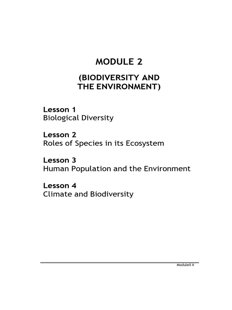Module II Environmental-Science | PDF | Biodiversity | Ecosystem