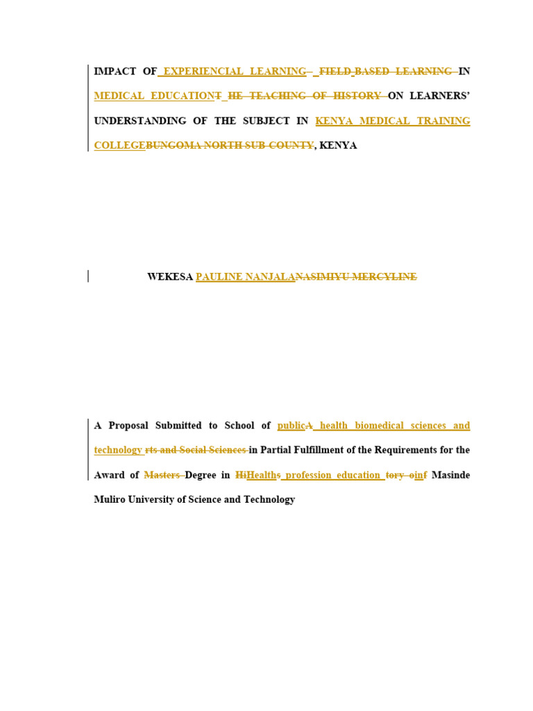 Wekesa Nasimiyu Edited Pdf Learning Styles Learning