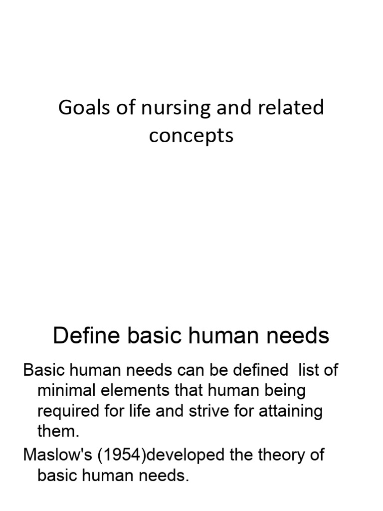 FON (Unit#3 Goals of Nursing and Related Concepts | PDF | Nursing ...