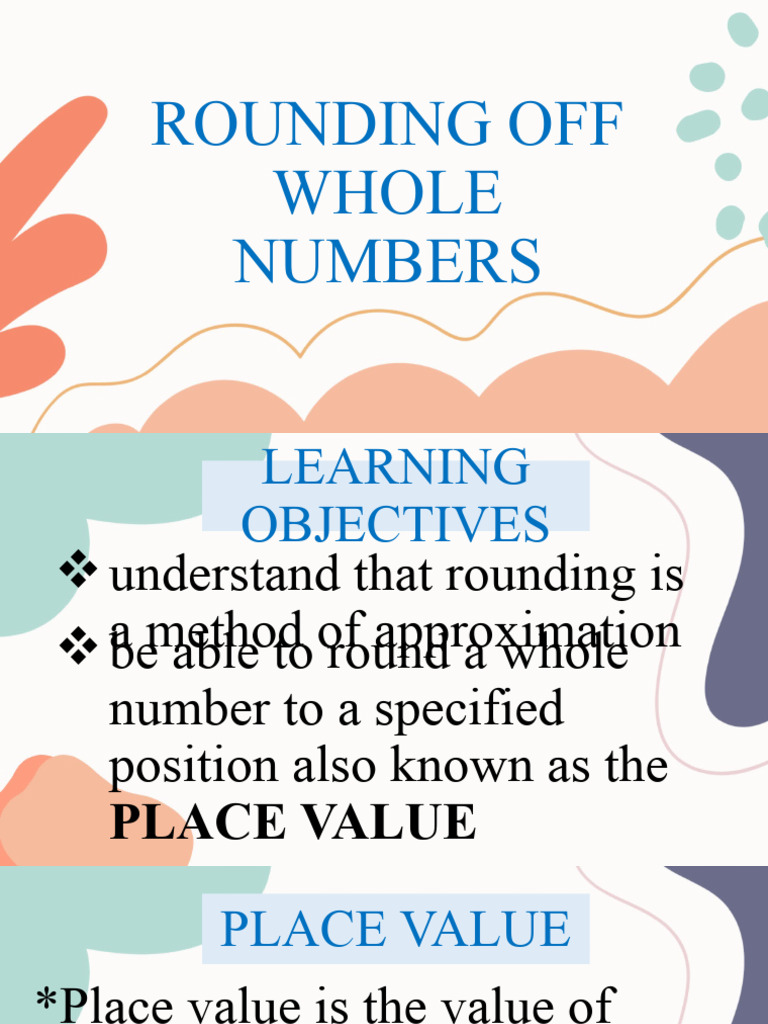 Rounding Whole Numbersx | PDF | Rounding | Natural Number
