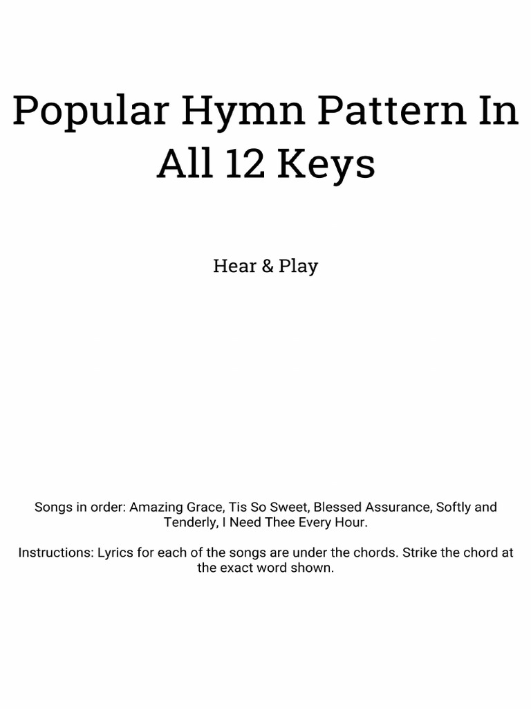 4phrase Hymns Allkeys | PDF