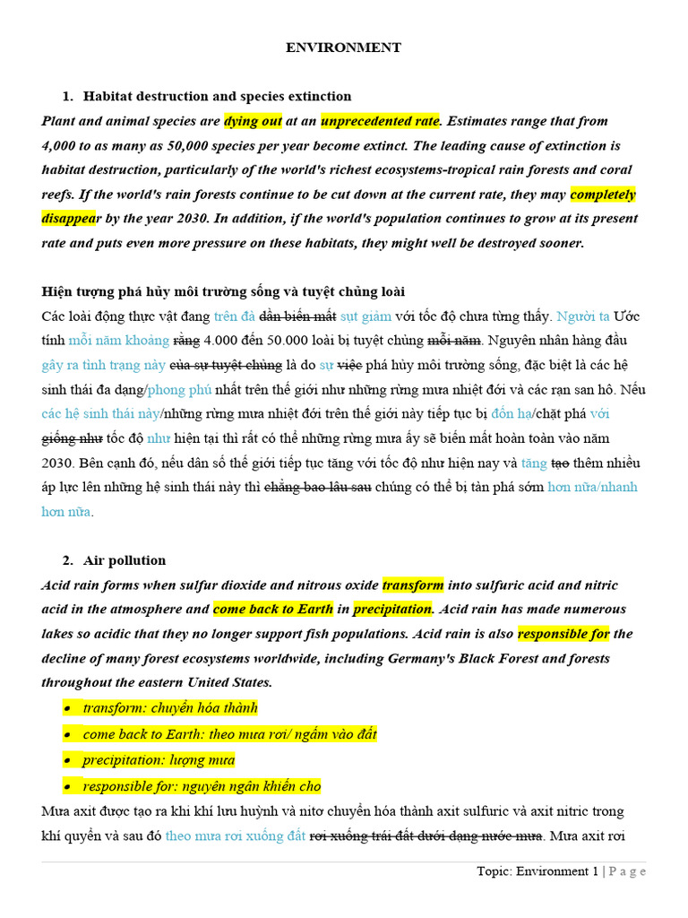 (Biên dịch) Environment 2 S6 | PDF