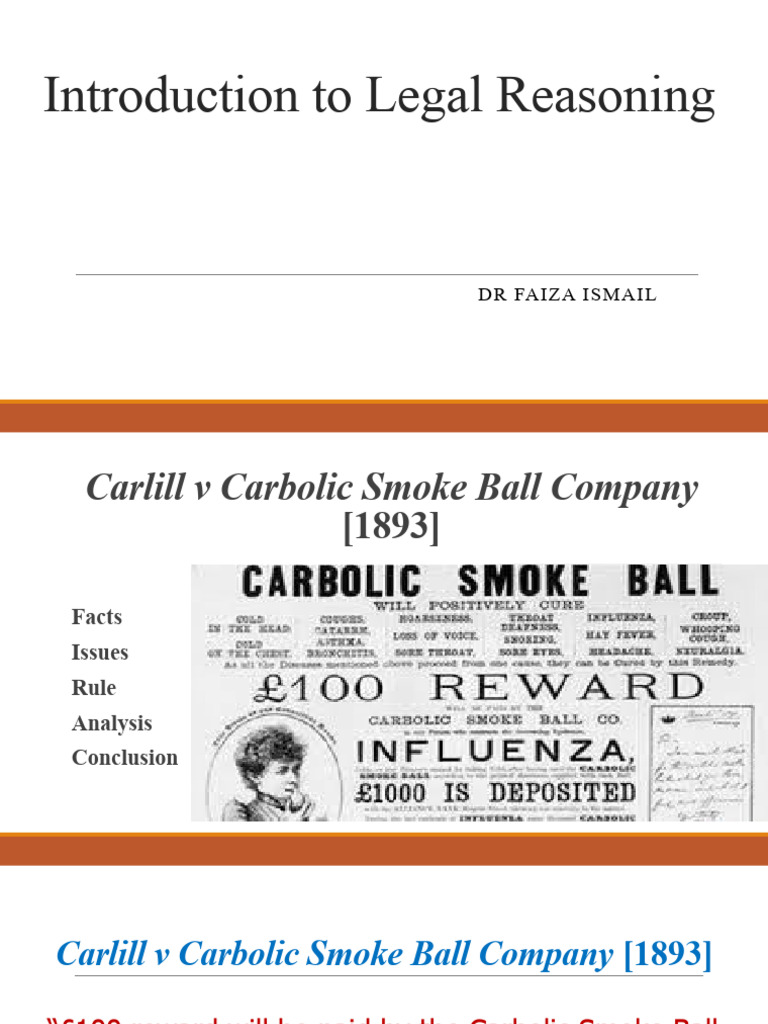 Carlill V Carbolic Smoke Ball Co | PDF | Private Law | Common Law
