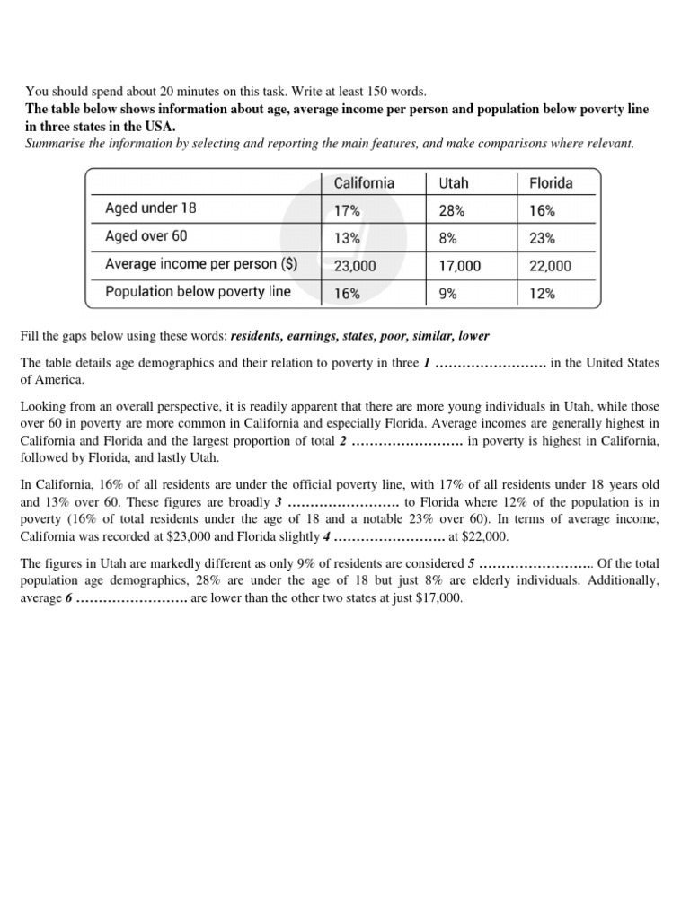 New Lesson - The Table | PDF | Economies | Poverty