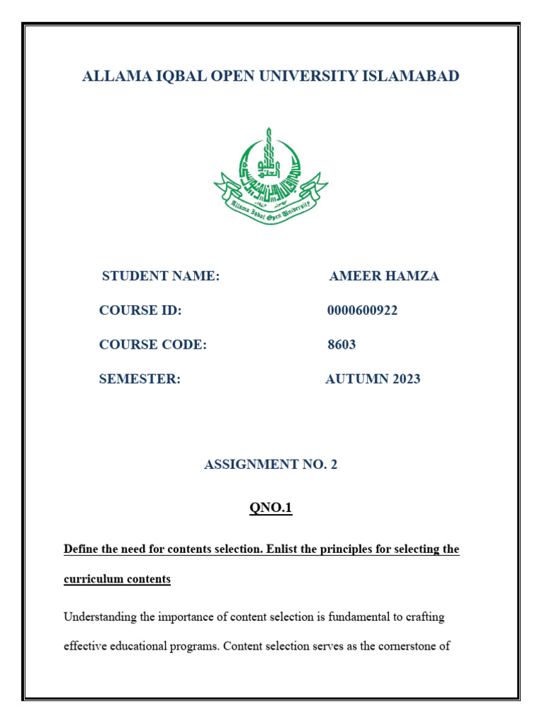 8603 Final Pdf Learning Curriculum