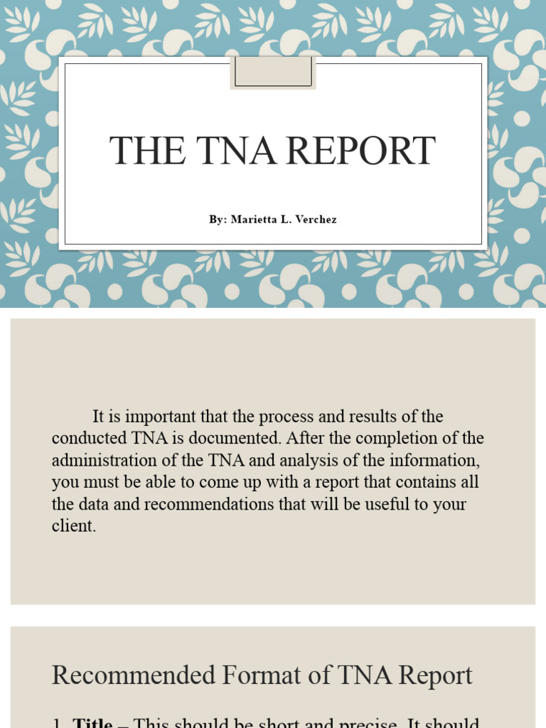 The Tna Report | PDF | Methodology | Science