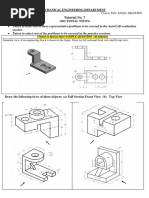 Tutorial 4-Orthographic Projections | PDF