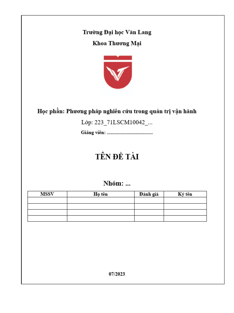 Tham KH o Trình Bày - HK223 | PDF