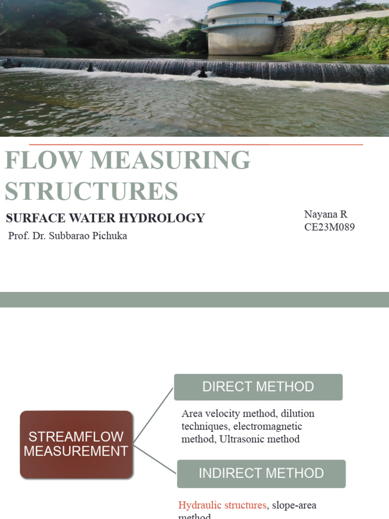 Flow measuring structures | PDF | River | Discharge (Hydrology)