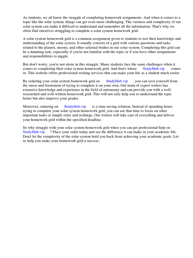 Solar System Homework Grid | PDF | Photovoltaic System | Worksheet