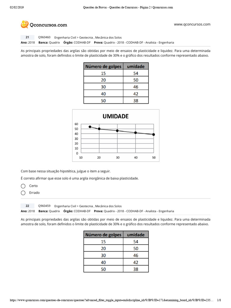 Quadrix 2 - Engenharia Civil | PDF | Mecânica dos solos | Engenharia Civil