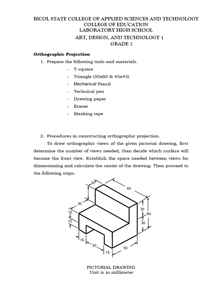 ORTHOGRAPHIC-DRAWING-ACTIVITY-1_022728 | PDF | Drawing | Geometry