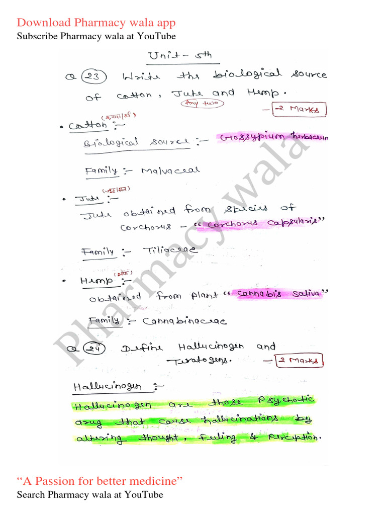 U-5 Pharmacognosy-L AS5 | PDF | You Tube | I Phone