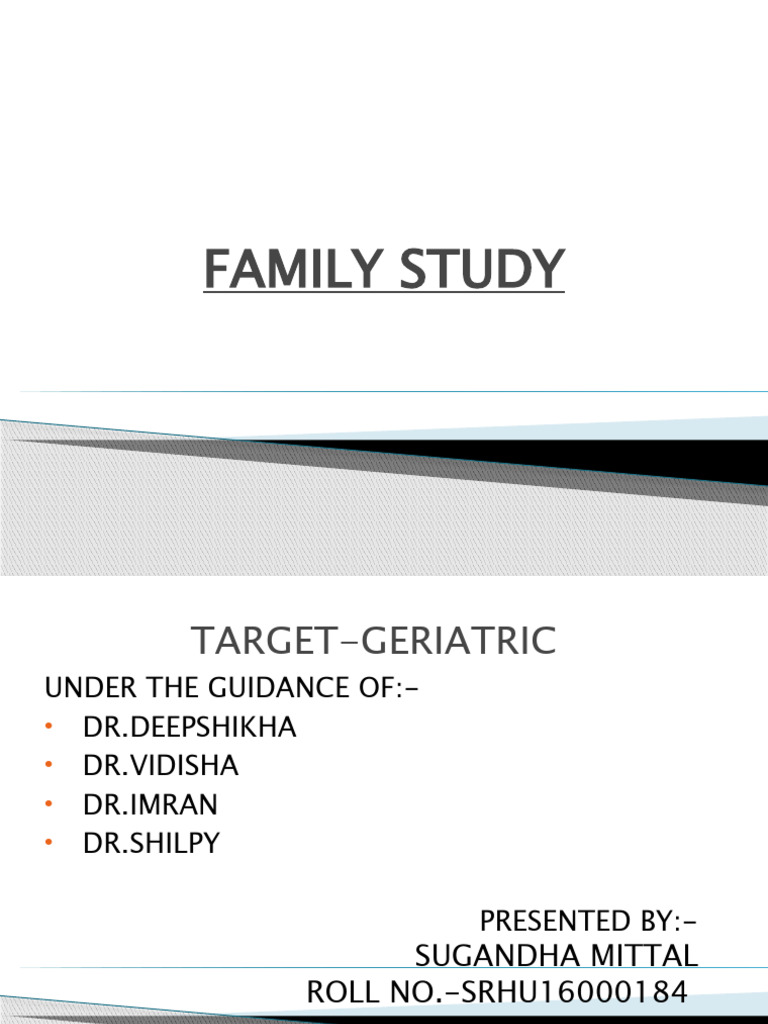Family Study | PDF | Public Health