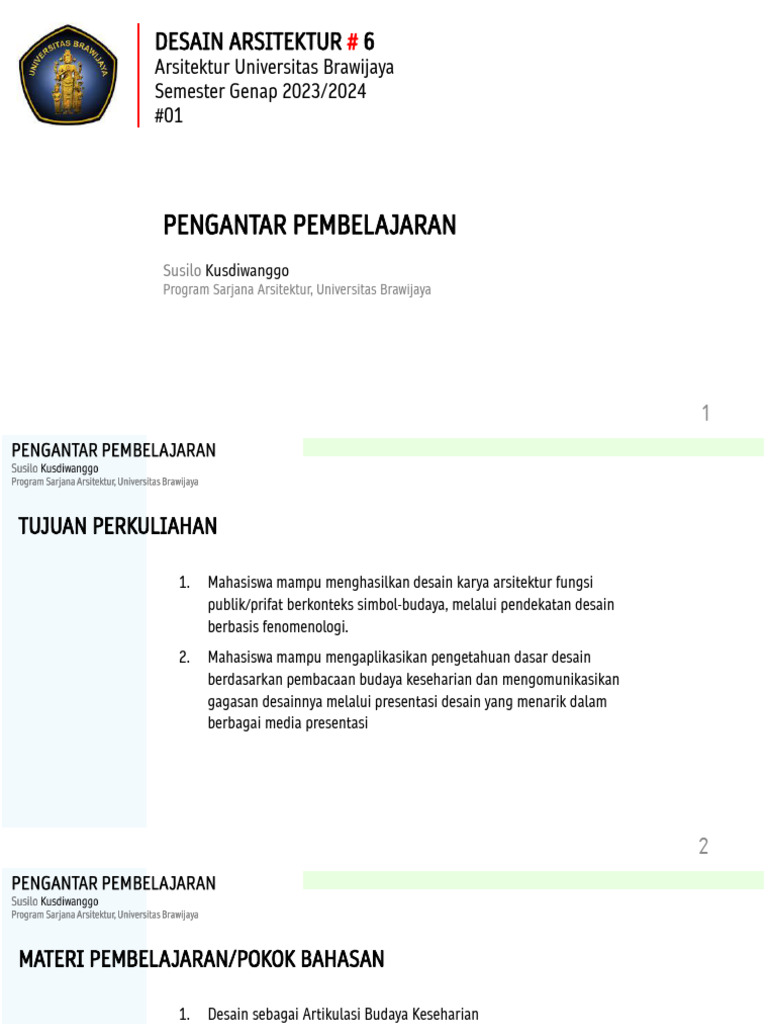 Pengantar Pembelajaran DA 6 | PDF