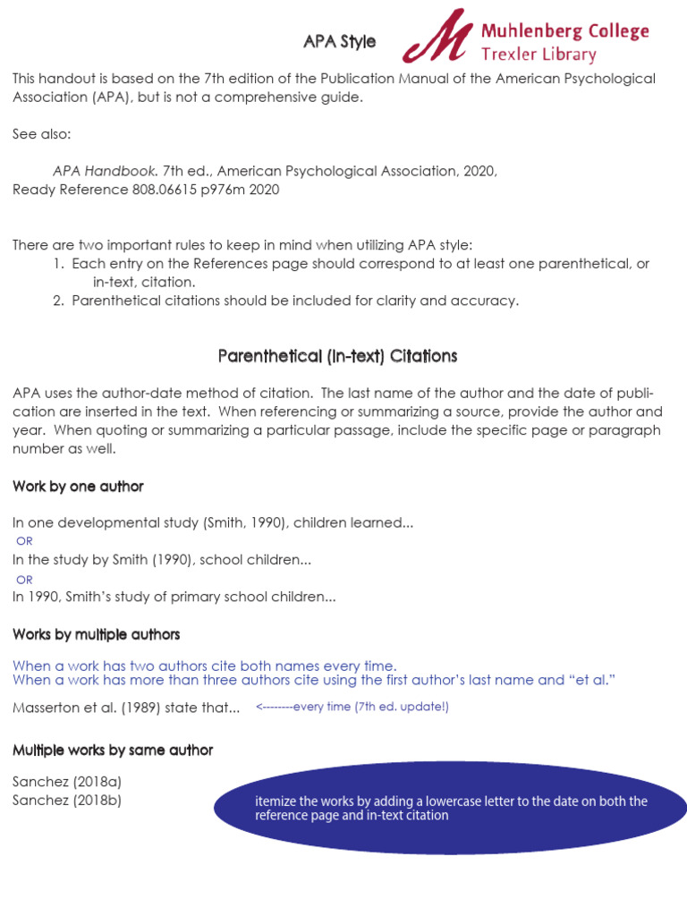 Apa Citation | PDF | Apa Style | Citation