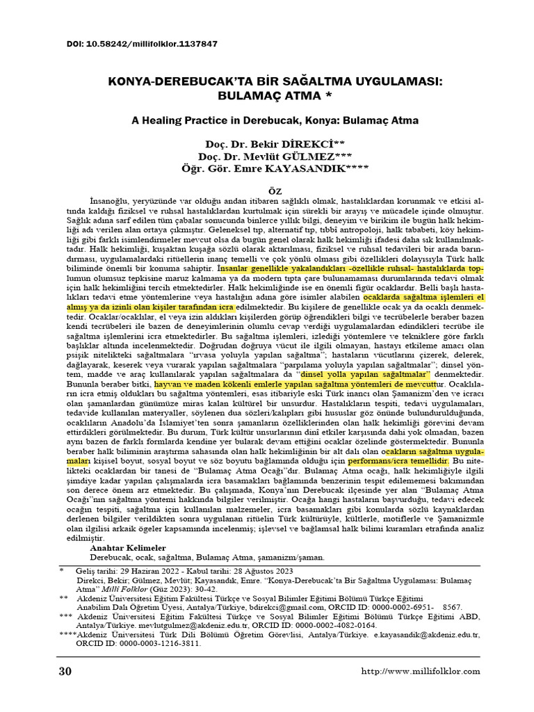 Millî Folklor, 2023, Yıl 35, Cilt 18, Sayı 139 | PDF