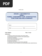 Term 2 Test 1 Mathematics Paper Grade 8 | PDF