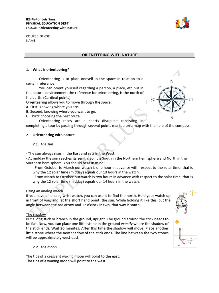 9 Orienteering | PDF | Map | Contour Line