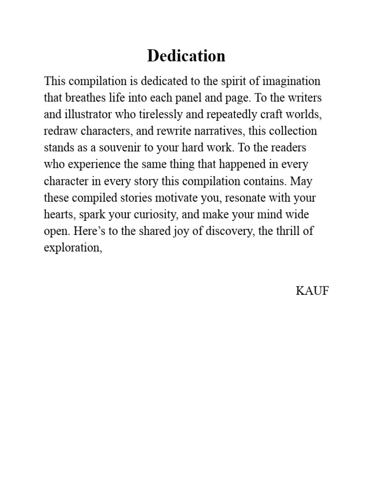 Dedication Real | PDF