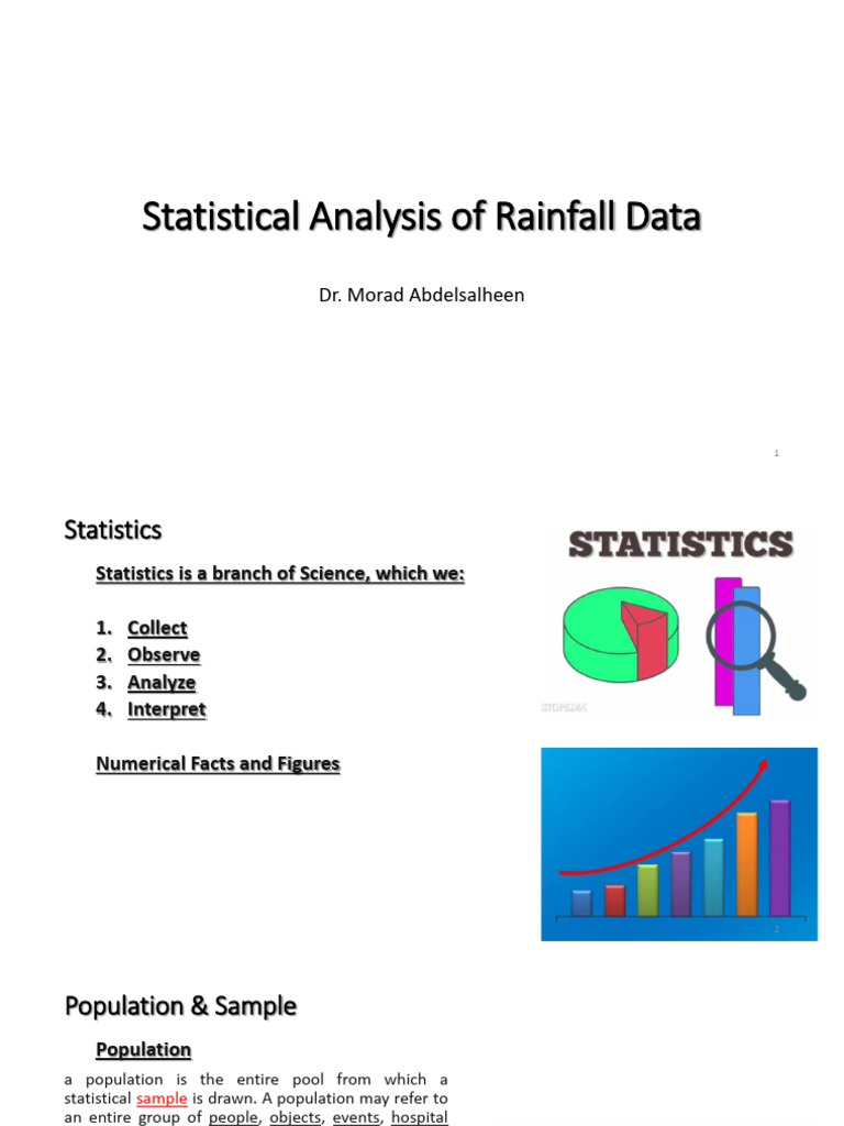 Statistical Analysis of Rainfall Data | Download Free PDF | Skewness ...