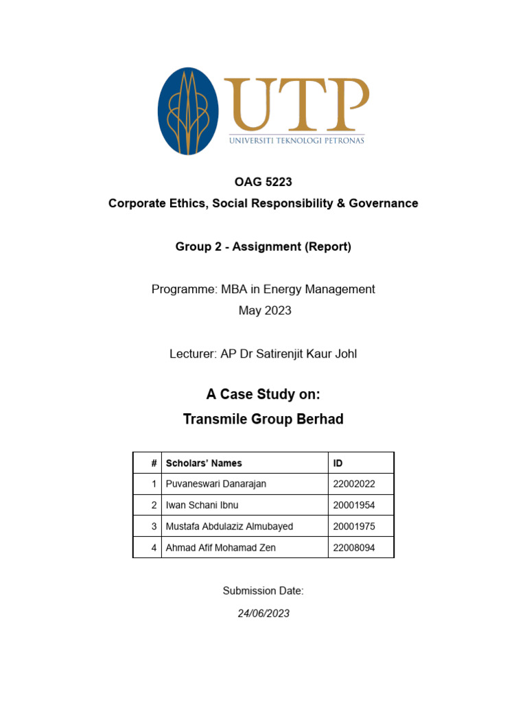 Transmile Group Berhad: A Governance Case Study | PDF | Audit | Audit ...