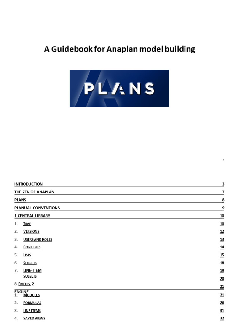 Anaplan Model Building Guidebook | PDF | Hierarchy | Computer Programming