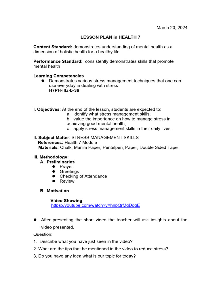 Stress Management Skills | PDF | Stress Management | Stress (Biology)