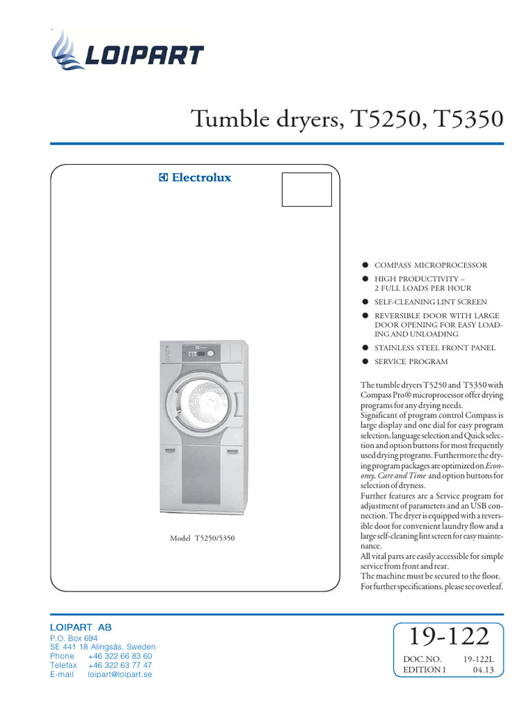 Tumble Dryer T5350 | PDF | Clothes Dryer | Manufactured Goods