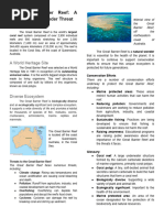 Case Study - The Great Barrier Reef | PDF | Coral Reef | Habitat