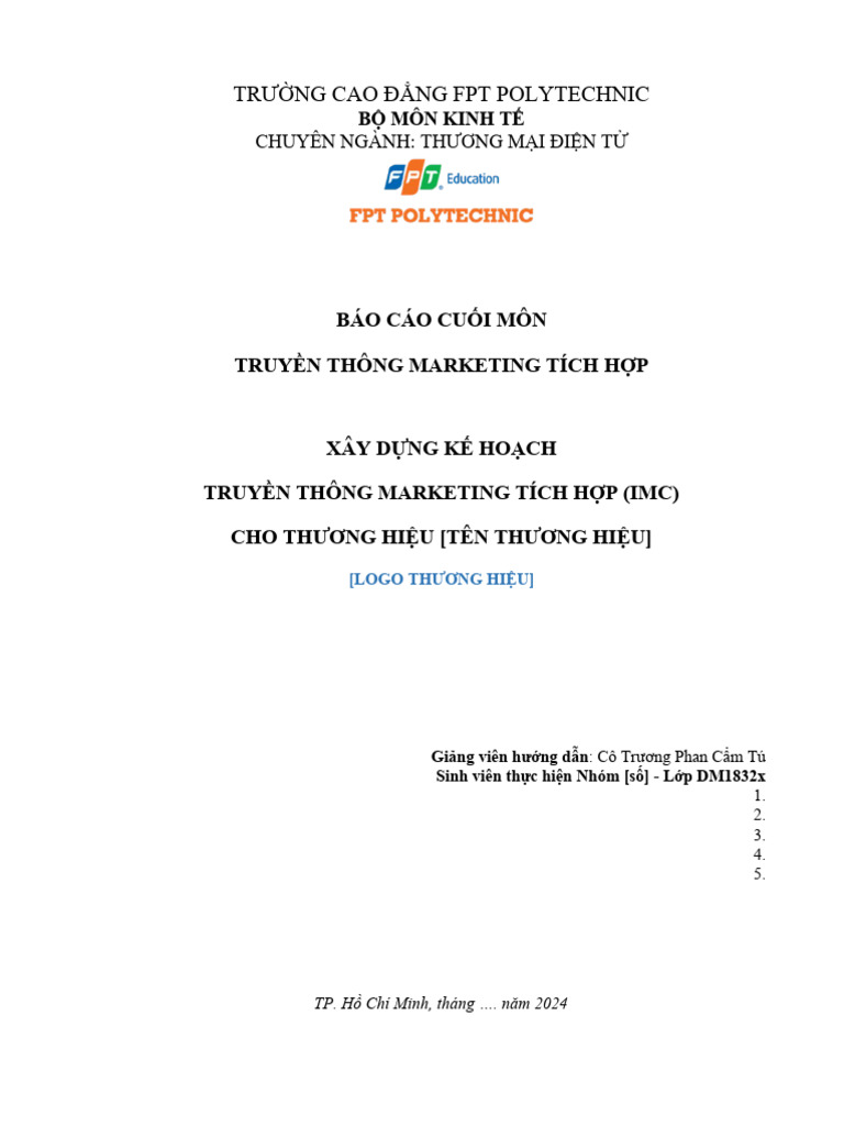 IMC Assignment Format | PDF