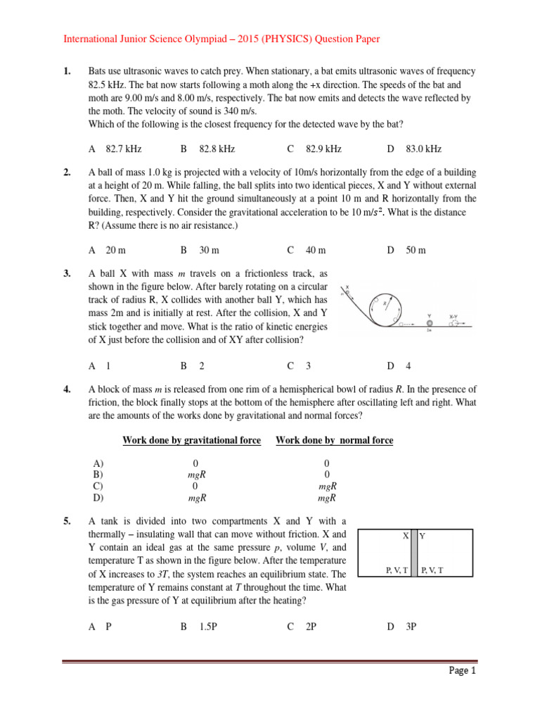 IJSO 2015 Physics QP | PDF | Electron | Electric Field