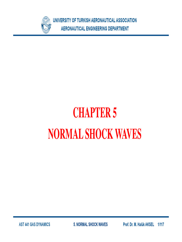 Normal Shock Waves in Gas Dynamics | PDF | Compressible Flow | Shock Wave