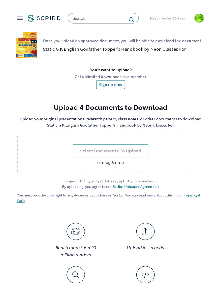 Upload A Document - Scribd | PDF | Scribd | Information Technology