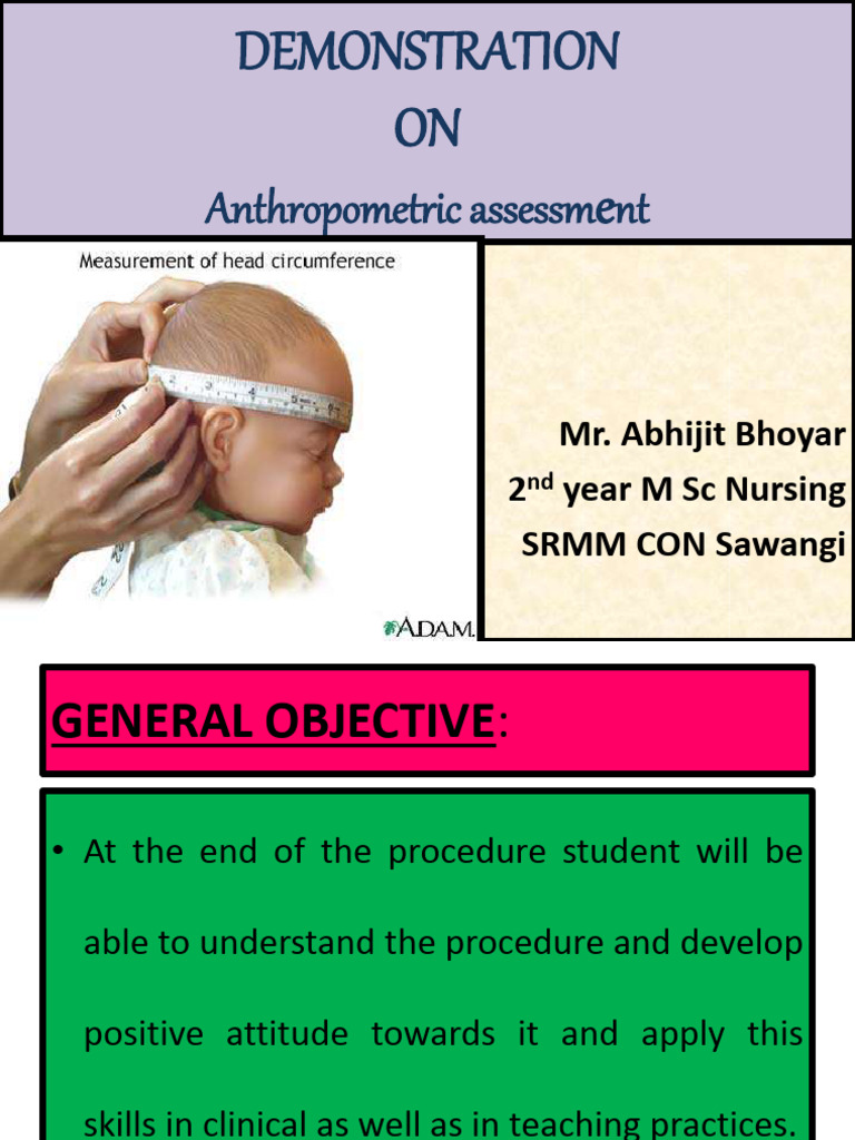 Anthropometric Assessment in Nursing | PDF | Anthropometry