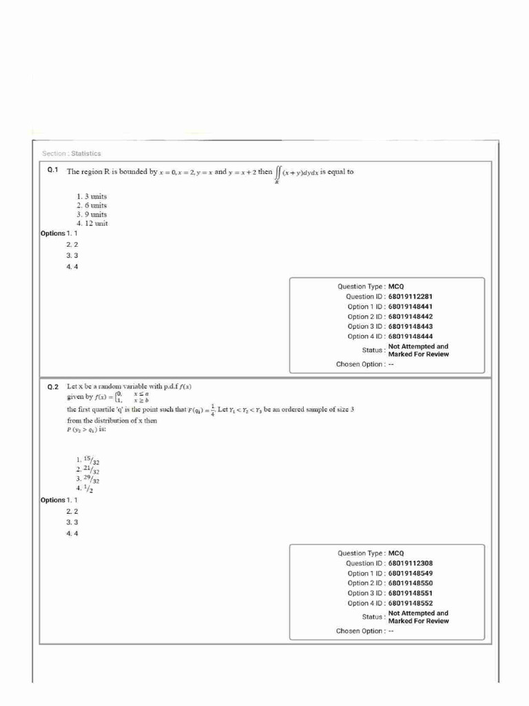 CUET Response Sheet | PDF