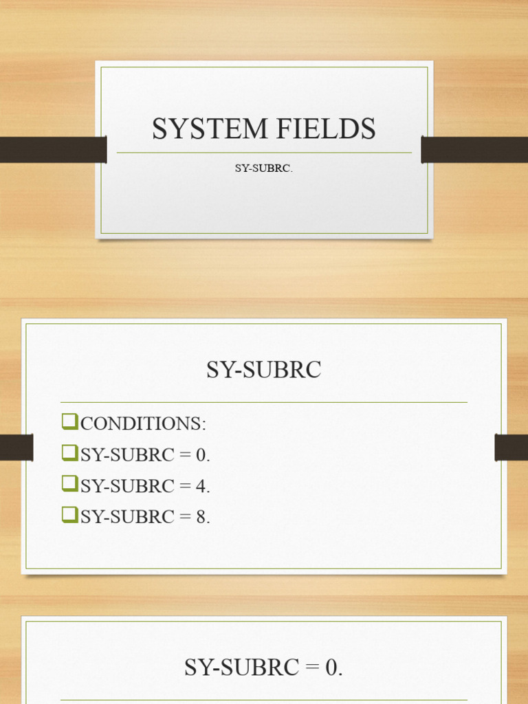 System Fields | PDF