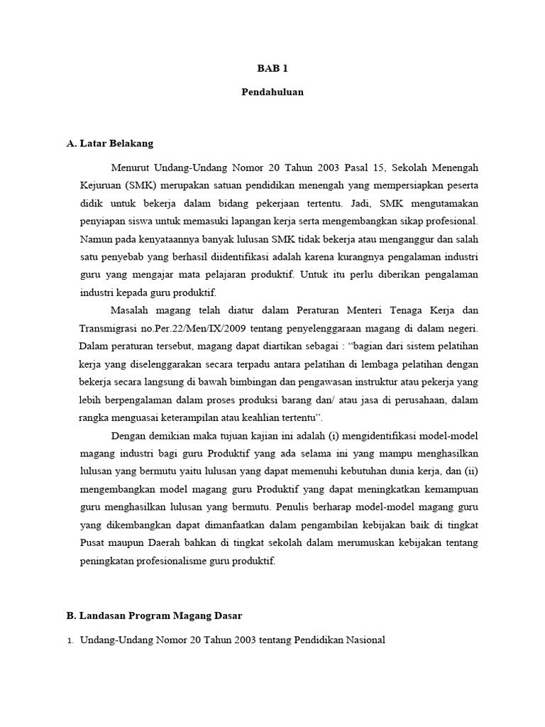 Panduan Magang Guru | PDF