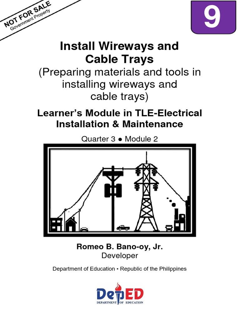 Tle9 IA EIM Q3mod2 Preparing Materials and Tools in Installing Wireways and Cable Trays Romeo ...