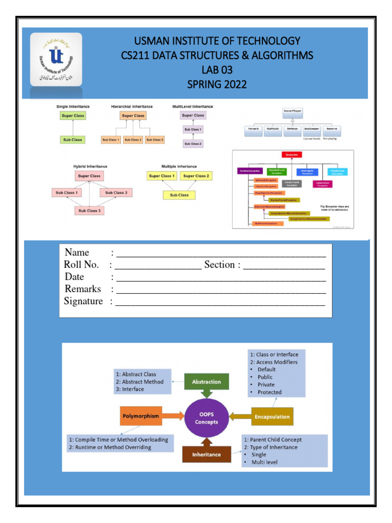 Dsa Lab 03 Spring 2022 Se Pdf Programming Constructor Object Oriented Programming