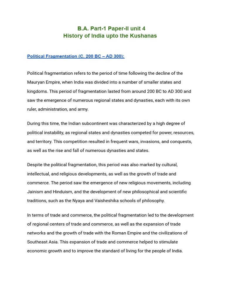 Paper-II Unit 4 Ancient History | Download Free PDF | Trade