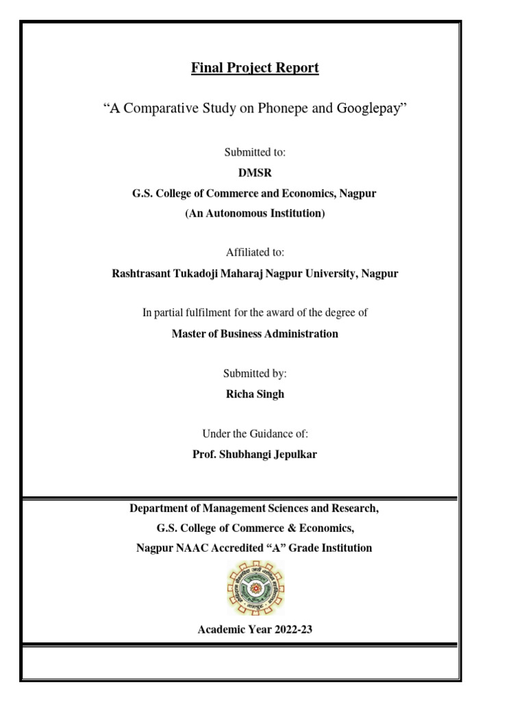 Gpay Phonepe Project | PDF | Financial Technology | Finance & Money ...