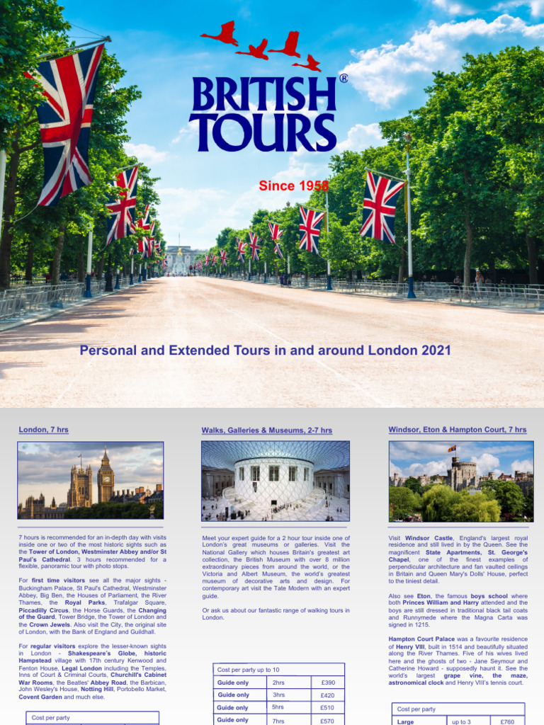 British Tours 2022 Driver Guided Tours | PDF | Windsor Castle | England