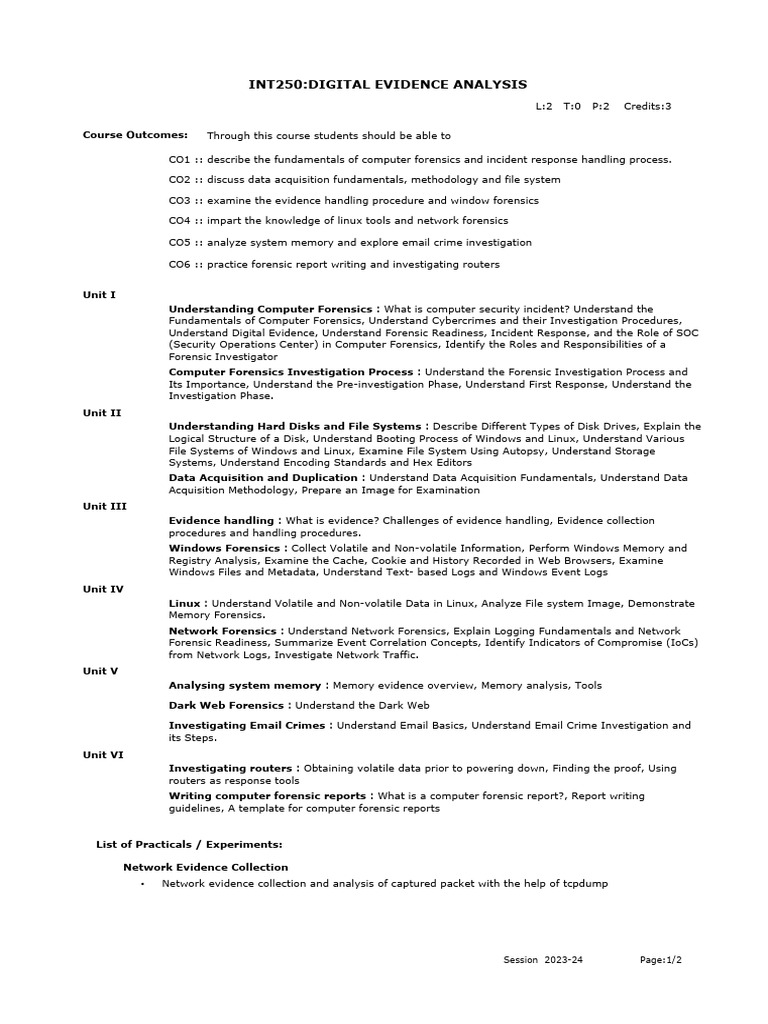 FRM Course Syllabus IPDownload | Download Free PDF | Computer Forensics ...