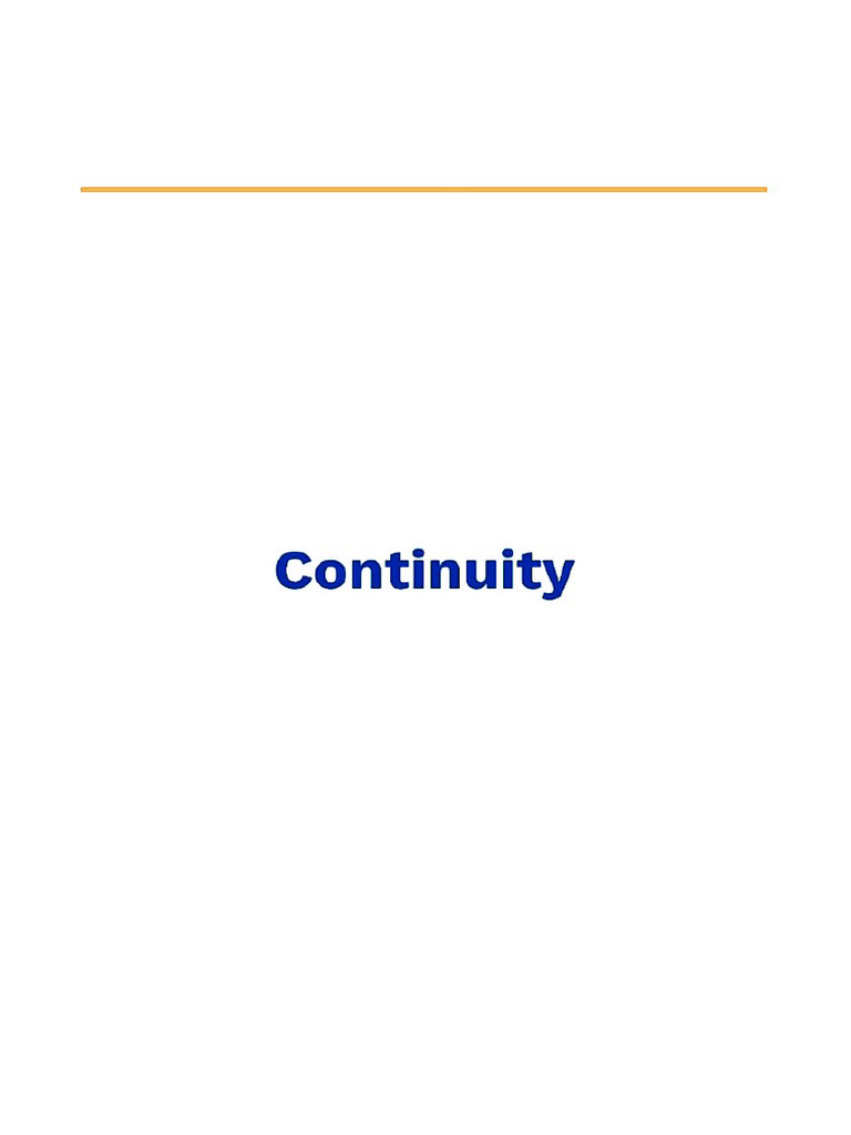 Continuity | PDF
