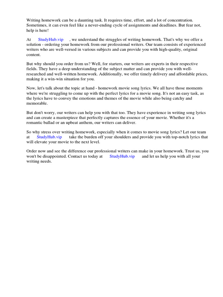 Homework Movie Song Lyrics | PDF | Facebook | Safari (Web Browser)