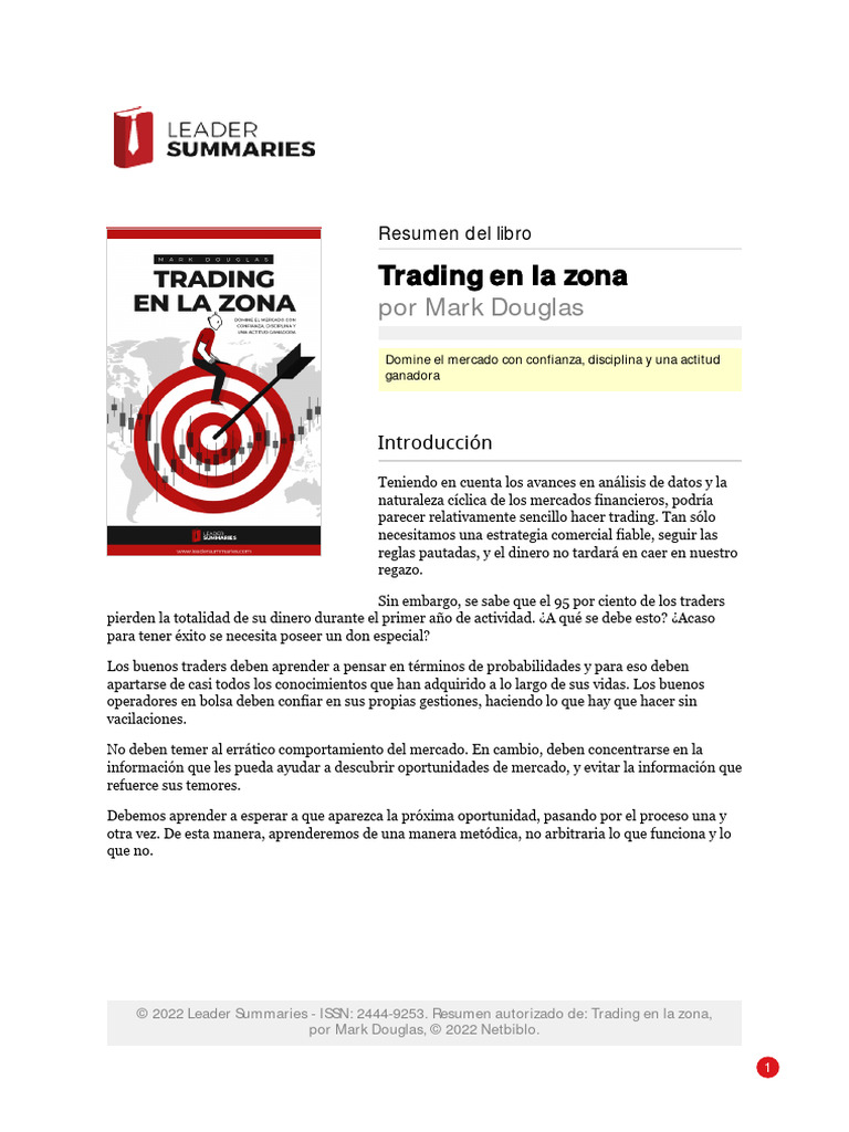 Trading En La Zona Pdf Análisis Técnico Mente