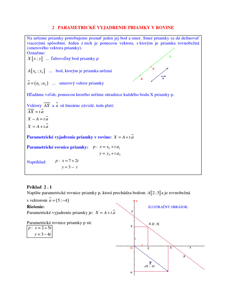 2 Param Rov Priamky | PDF